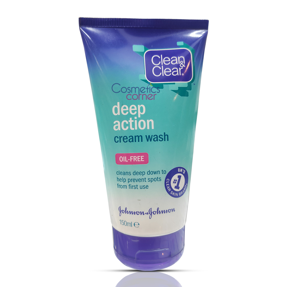 Clean & Clear Deep Action Oil Free Cream Wash 150ml