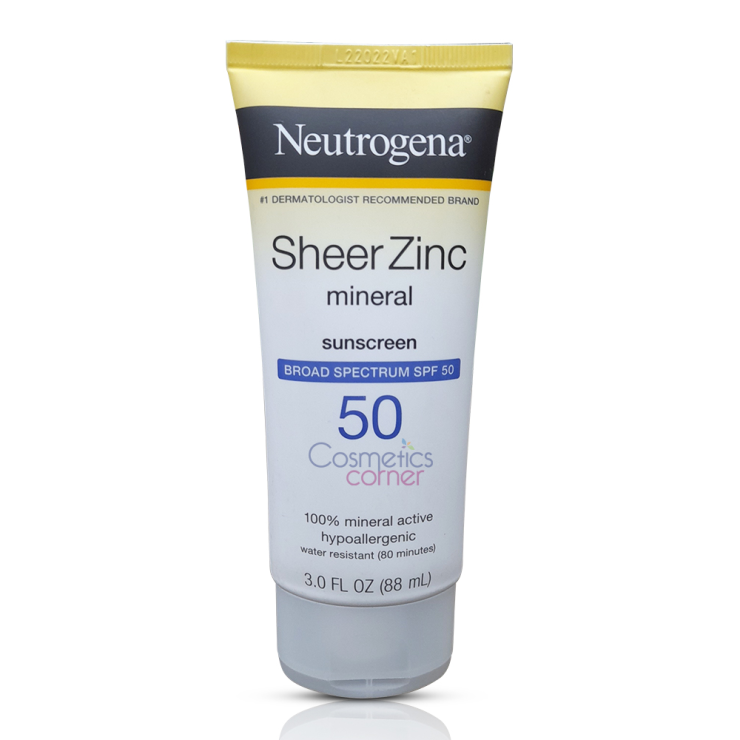 Neutrogena Sheer Zinc Mineral Sunscreen SPF50 88ml